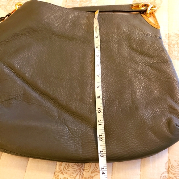 Michael Kors | Bags | Authentic Michael Kors Ines Leather Charcoal Gray ...